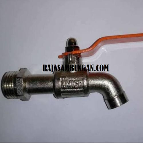 Jual Keran Air Amico 1/2 Inch Kran Tembok Besi Bola Kuningan Kran Taman ...