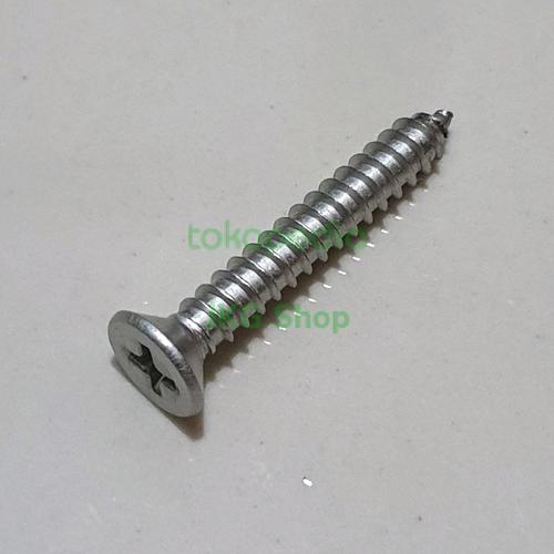 Jual Sekrup Skrup tapping screw stainless SUS 304 FH 10 x 1 1/4 kepala rata - Kota Surabaya ...