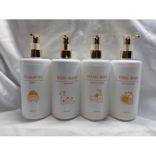 Jual BOTOL SABUN CAIR PUMP 500ML/ TEMPAT SABUN AESTHETIC/PREMIUM PUTIH ...