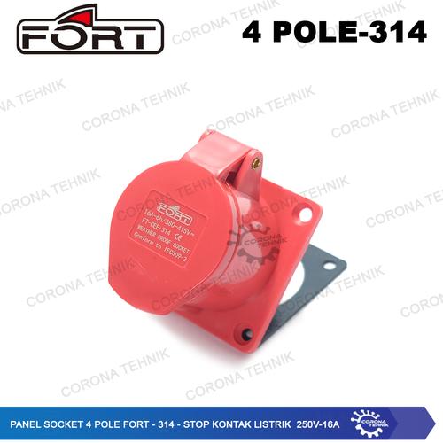 Jual Panel Socket 4 Pole FORT - 314 - Stop Kontak Listrik 250V - 16A ...