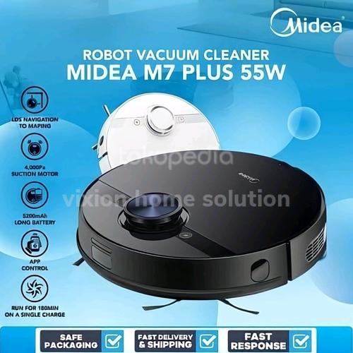 Jual MIDEA M7+ Robot Vacuum Cleaner 2 in 1 Sweep & Mop LDS Navigate M7 ...