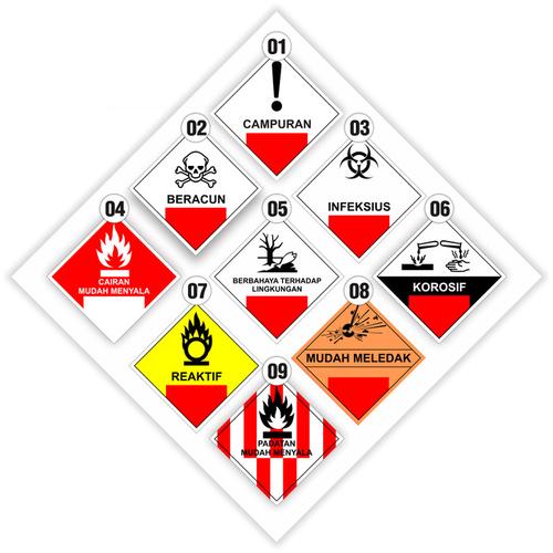 Jual STIKER LABEL LIMBAH B3 10X10 CM - KODE 6701, 14x14 cm - Kota ...