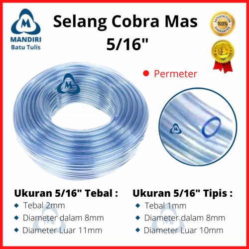 Jual Selang Cobra Mas Tebal Tipis Slang Waterpas Selang Aquarium 5/16 ...