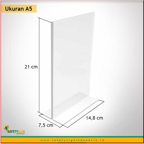 Jual TEMPAT BROSUR AKRILIK/TENT HOLDER/TENTCARD AKRILIK DISPLAY 2 SISI ...