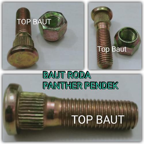 Jual MIN.100 PCS baut roda panther pendek baut mur roda panther pendek ...