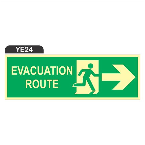Jual RAMBU JALUR EVAKUASI (EVACUATION ROUTE) 45X15 CM - KODE YE24 ...