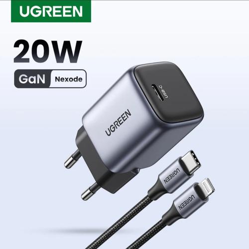 Jual Ugreen Charger USB Type C 20W GaN PD Fast Charging PD3.0 QC3.0 ...
