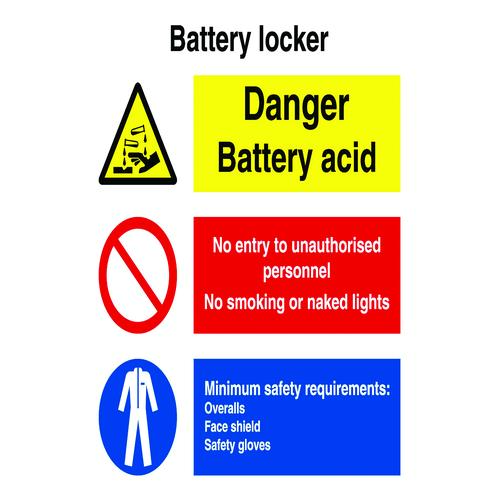 Jual STICKER SAFETY SIGN IMO PERKAPALAN BATTERY LOCKER 32X48/ STIKER ...