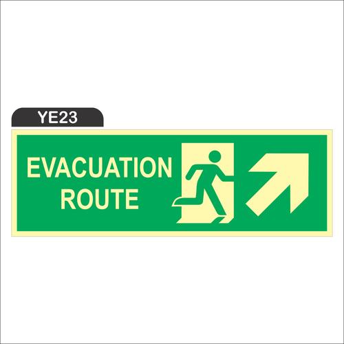 Jual RAMBU JALUR EVAKUASI (EVACUATION ROUTE) 45X15 CM - KODE YE23 ...