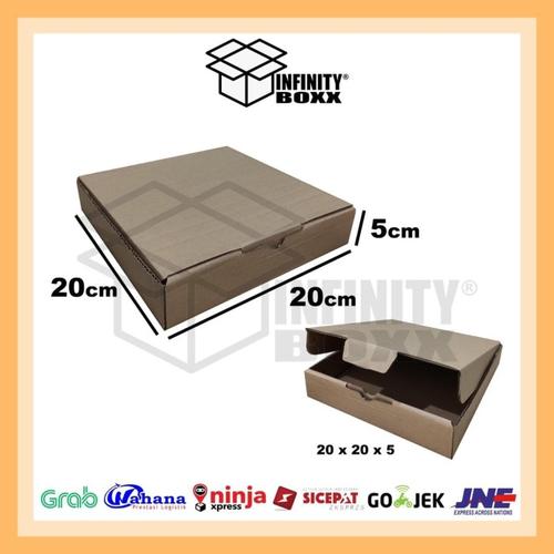 Jual kotak kardus pizza box die cut ukuran 20x20x5 putih putih putih ...
