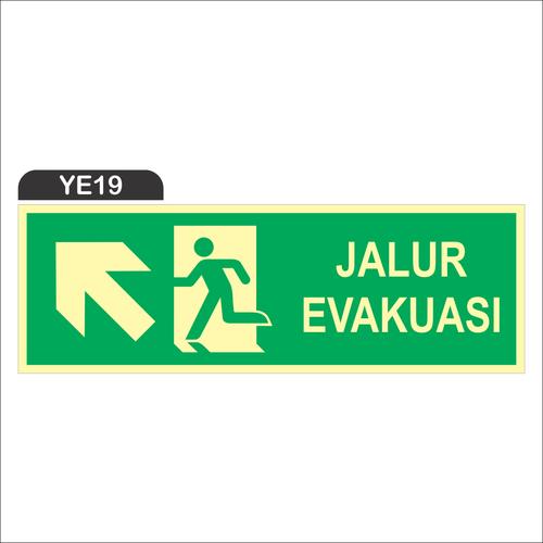 Jual RAMBU JALUR EVAKUASI 45X15 CM - KODE YE19, STICKER ONLY - Kota ...