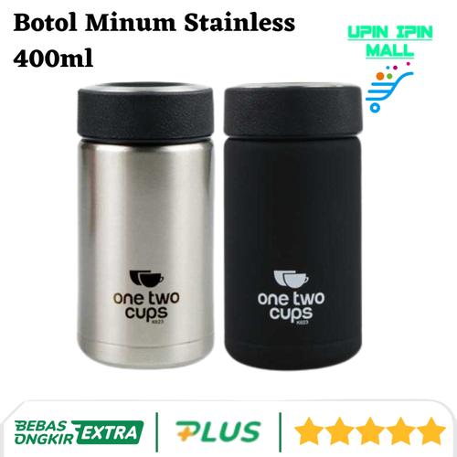 Jual One Two Cups Botol Minum Thermos Mini Stainless Steel 400ML - Hitam - Jakarta Barat - Upin ...