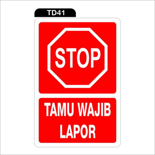 Jual RAMBU STOP 40x60 CM - KODE TD41, Plat+Asahi - Kota Cimahi - Safety ...