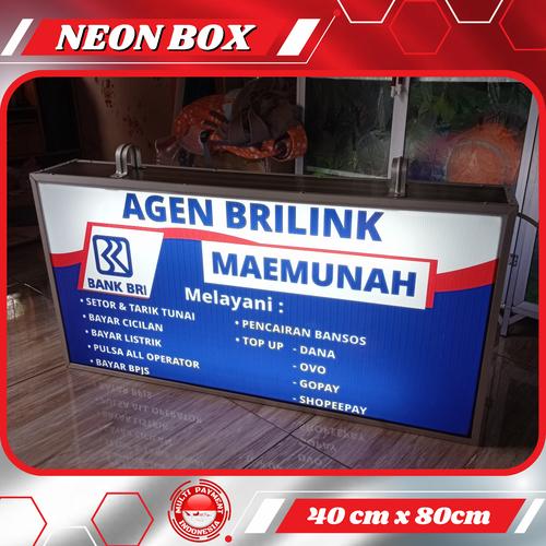 Jual NEON BOX AGEN BRILINK BAHAN BACKLITE 2SISI DEPAN BELAKANG 4OCM X ...