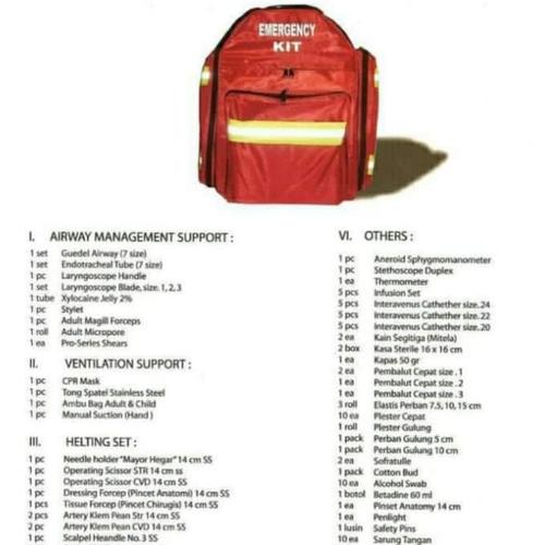 Jual tas emergency kit jumbo p3k plus isi full set emergency for ...