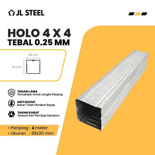 Jual Holo 4x4 mini kecil hollow hollo galvalum kecil 4x4 tebal 0,25mm ...