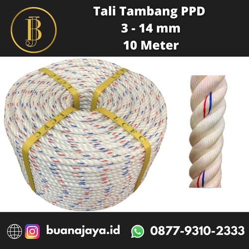 Jual [10 Meter] Tali Tampar Tambang PPD 3 4 5 6 7 8 9 10 12 14 mm Roll ...