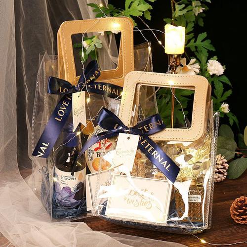 Jual Tas Mika Leather Handle PVC Premium Goodie Bag Tote Bag - COKLAT ...