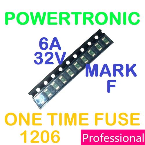 Jual 1206 6A 32V Fuse Fast Blow Acting Marking F SMD One Time Fuse 3216 ...