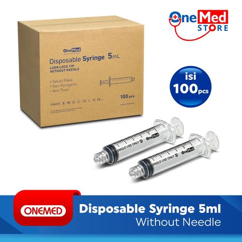 Jual Syringe 5 cc Without Needle Onemed Tanpa Jarum Box 100 Pcs ...