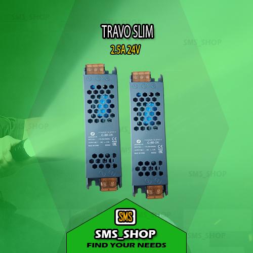 Jual TRAFO SLIM 24V 2.5A FOR LED STRIP / BALLAS LED STRIP 24V 2.5A ...