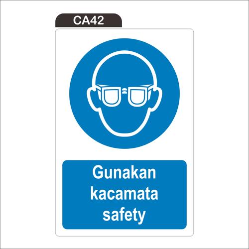 Jual RAMBU GUNAKAN KACAMATA SAFETY - S : 20x30 cm , Sticker Only - Kota ...