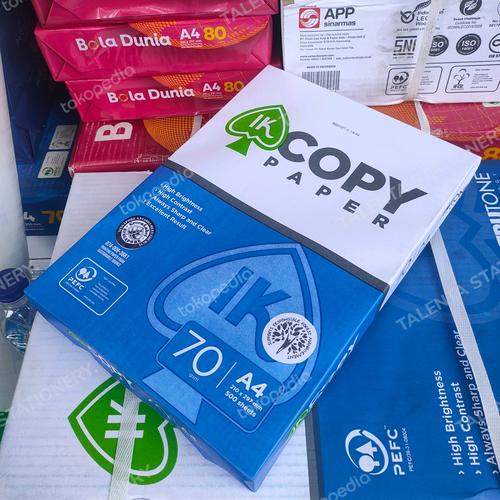 Jual kertas Photo Copy Print HVS copy paper A4 70 gram (1 rim ...