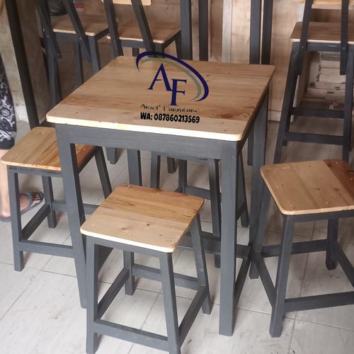 Promo Meja set cafe resto +4 bangku - kki hitam - Kota Tangerang ...