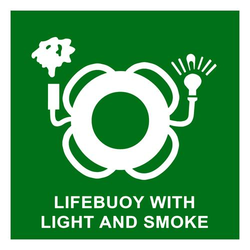 Jual STICKER SAFETY SIGN IMO PERKAPALAN LIFEBUOY WITH LIGHT AND SMOKE ...
