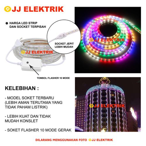 Jual Lampu LED Strip Warna Warni Selang RGB 220V Meteran Permeter ...