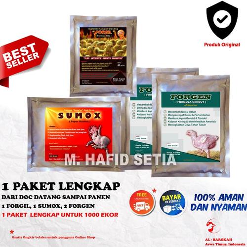 Jual Vitamin ayam untuk 1000 ekor ayam sampai panen; 1 psc Forgil, 1 ...