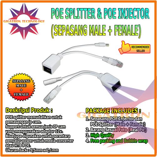 Promo Kabel POE Injector & POE Splitter (SET) / Kabel POE Set - Kota ...