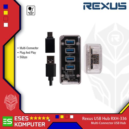 Jual USB Hub Rexus RXH-336 H336 V.3.0 4 Port + Converter Type C - Kota ...