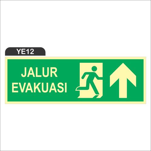 Jual RAMBU JALUR EVAKUASI 45X15 CM - KODE YE15, STICKER ONLY - Kota ...