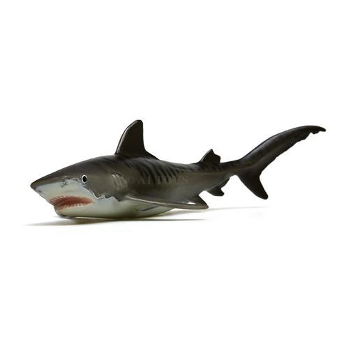 Jual Mainan miniatur hewan ikan Hiu Macan Tiger Shark Safari Ltd 19 cm ...