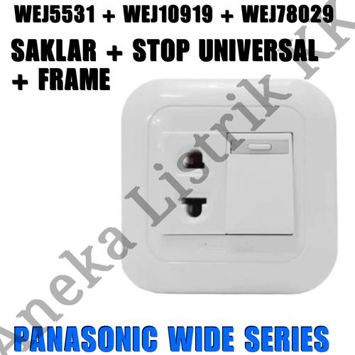 Jual PANASONIC SAKLAR ENGKEL STOP KONTAK UNIVERSAL WEJ1091 + WEJ78029 ...