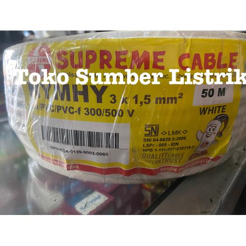Jual Kabel RAMBUT 3 x 1,5 50meter SUPREME NYM NYY HY 3 x 1.5 3x1,5 3x1 ...