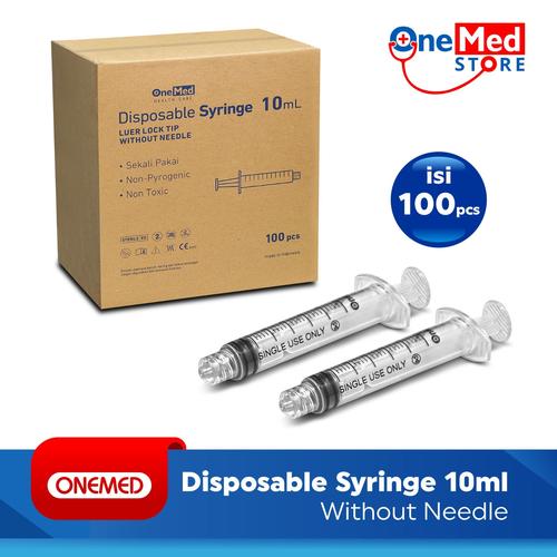Jual Syringe 10 cc Without Needle Onemed Tanpa Jarum Box 100 Pcs ...