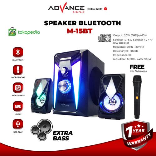 Promo Speaker Advance M15BT Stereo Bluetooth Xtra Bass Subwoofer Free ...