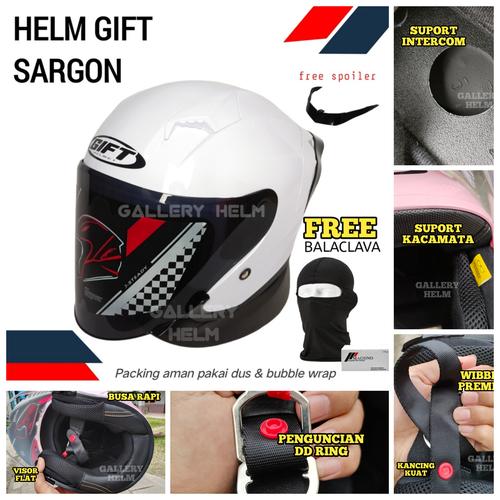 Jual HELM GIFT SARGON ORIGINAL HELM HALF FACE | MODEL NJS KAIROZ ...