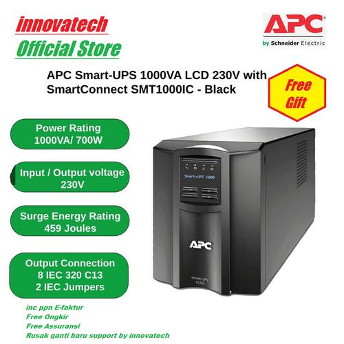 Promo APC SMT1000iC Smart Connect UPS Tower 1000VA 700Watt LCD Cloud ...