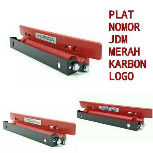 Jual Dudukan Plat Nomor Mobil JDM MERAH Carbon 3D - Jakarta Utara ...