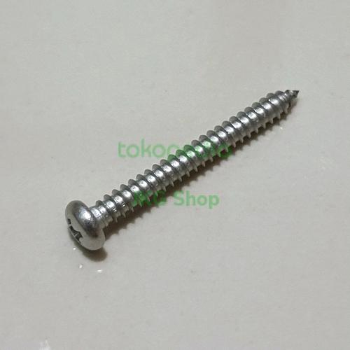 Jual Skrup sekrup tapping screw Stainless SUS 304 PH 8 x 1 1/2 kepala bulat - Kota Surabaya ...
