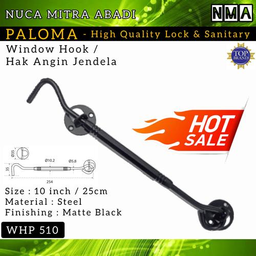 Jual HAK ANGIN PENAHAN PENGAIT JENDELA WINDOW HOOK HITAM PALOMA WHP 510 ...