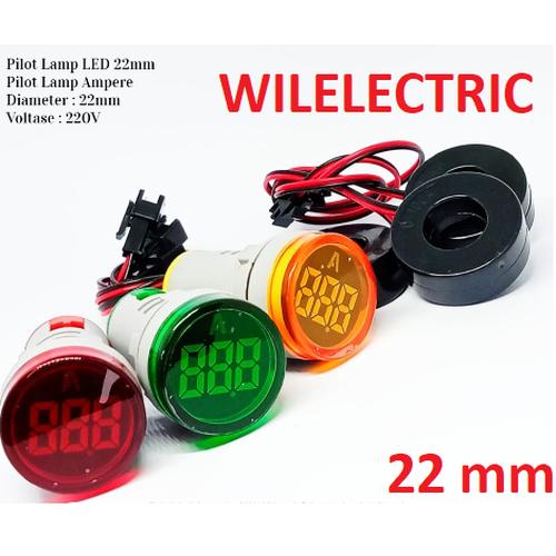 Jual Pilot Lamp Indicator LED AMPER METER AMPERMETER 22mm 22 mm BULAT ...