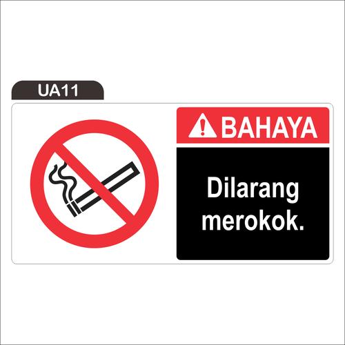 Jual RAMBU BAHAYA DILARANG MEROKOK - S : 20x10 cm, Sticker Only - Kota ...