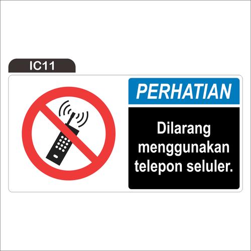 Jual RAMBU DILARANG MENGGUNAKAN TELEPON SELULER - S : 20x10 cm, Sticker ...