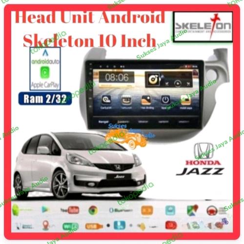 Jual Head Unit Android Skeleton 10 Inch OEM Honda Jazz 2008-2013 ...
