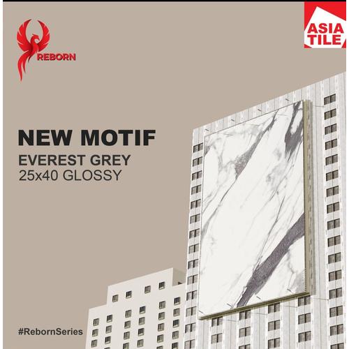 Jual KERAMIK DINDING ASIA TILE 25X40 EVEREST GREY GLOSSY model ...