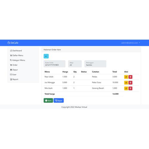 Jual Aplikasi Pemesanan Makanan Restoran Berbasis Web (Full Source Code ...